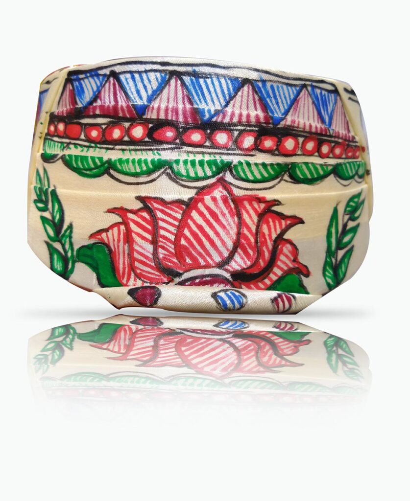 Buy Silk Paag with Mithila Painting - MithilanchalGroup